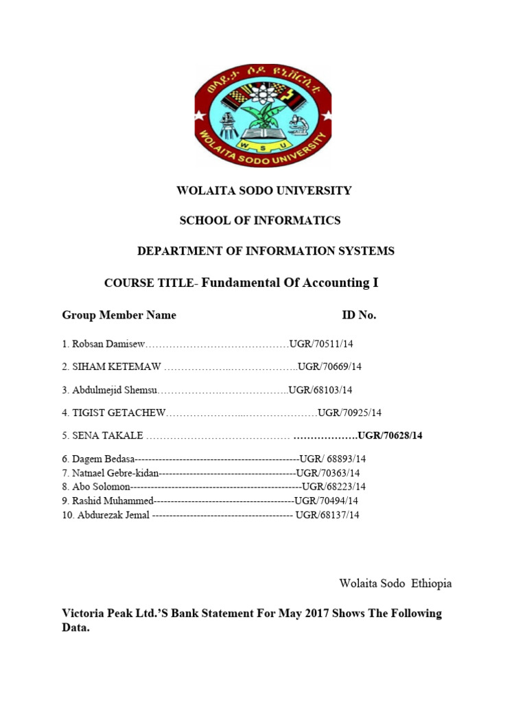 Fundamental of Accounting Assignment I Group 2 | PDF