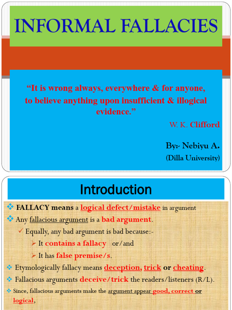 Fallacies, SUMMARY - of All 22 Fallacies With Examples | PDF