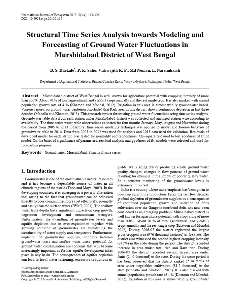 Bhagya Structural Time Series Pdf