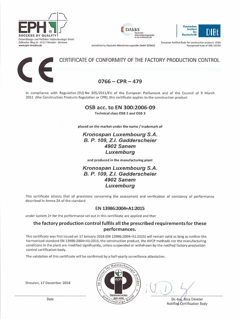 OSB Production Control Certification | PDF | Public Law | Government