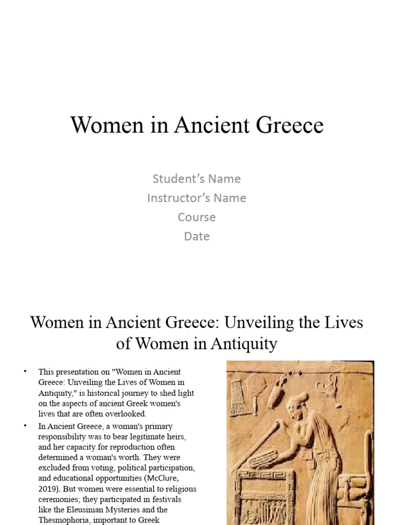 Women in Ancient Greece Final | PDF | Ancient Greece | Sparta