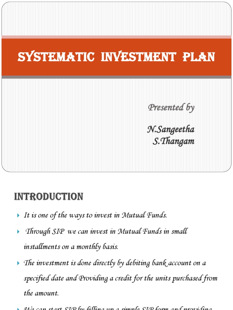 Understanding Systematic Investment Plans | PDF | Mutual Funds | Investing