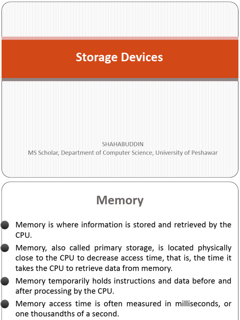 Storage Devices 5 | Download Free PDF | Random Access Memory | Computer Data Storage