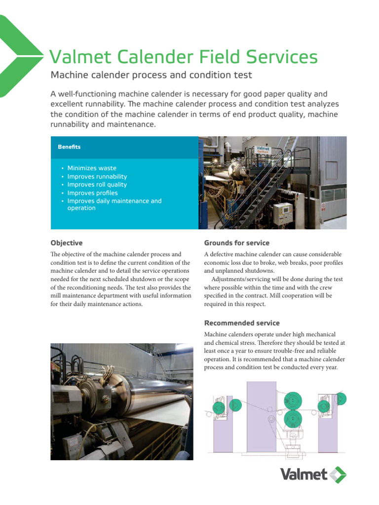 Machine Calender Process and Condition Test - Flyer | PDF | Mechanical ...