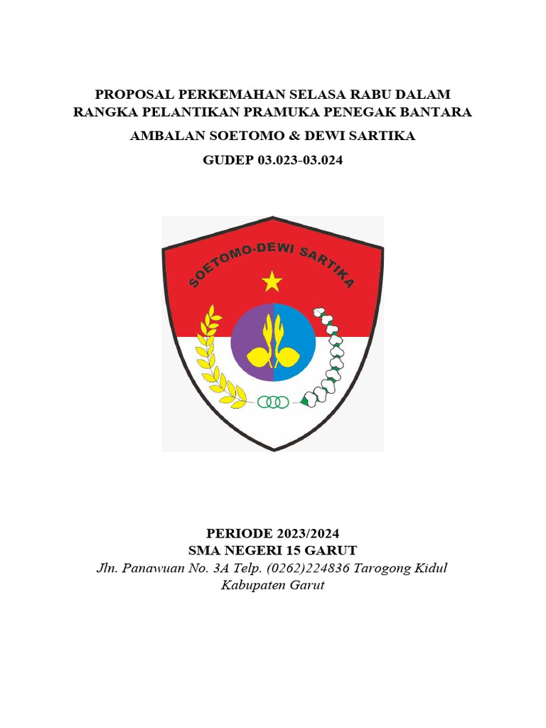 Proposal Pelantikan Bantara Revsi Dikit | PDF Proposal Pelantikan Bantara Revsi Dikit | PDF