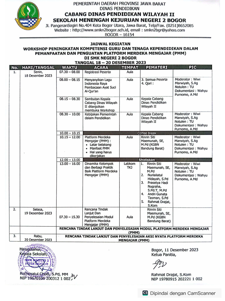 Rundown Dan Pembagian Kelompok | PDF