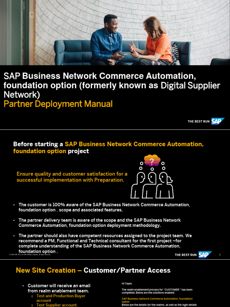 SAP Digital Supplier Network - Deployment Playbook | PDF | Cloud Computing | Enterprise Resource ...