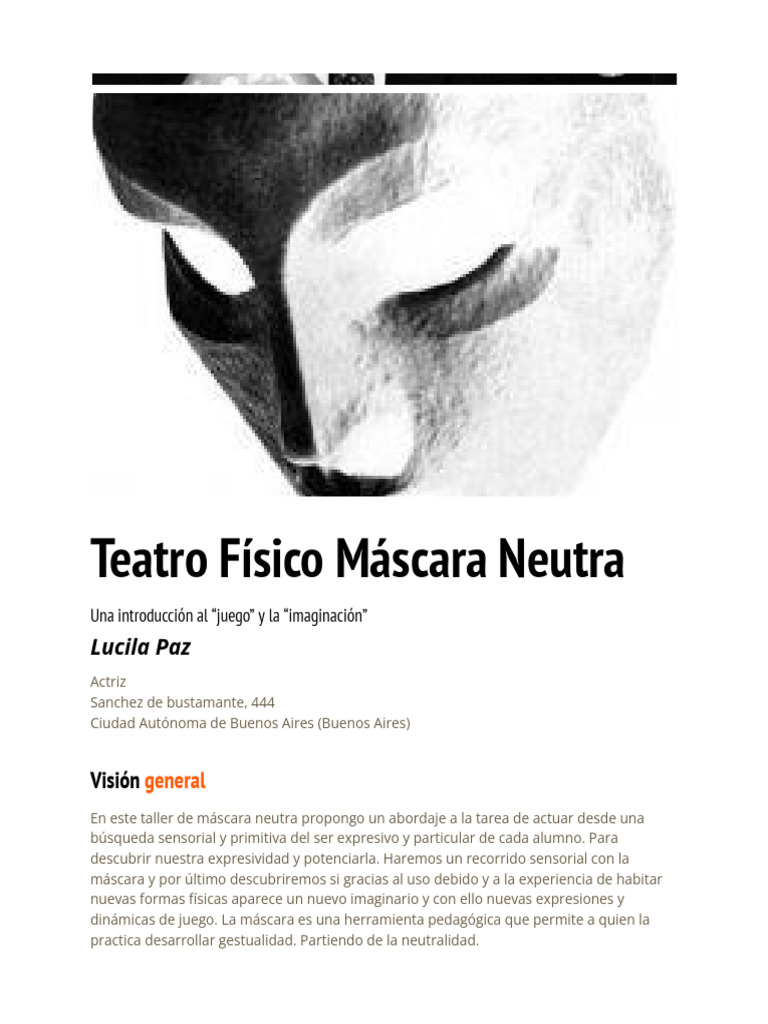 Propuesta Taller de Mascaras LUCILA PAZ | PDF | Filosofía