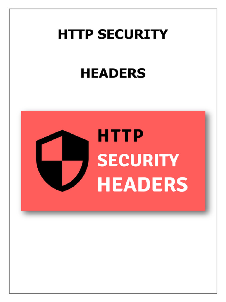 HTTP Security Header | PDF | World Wide Web | Internet & Web