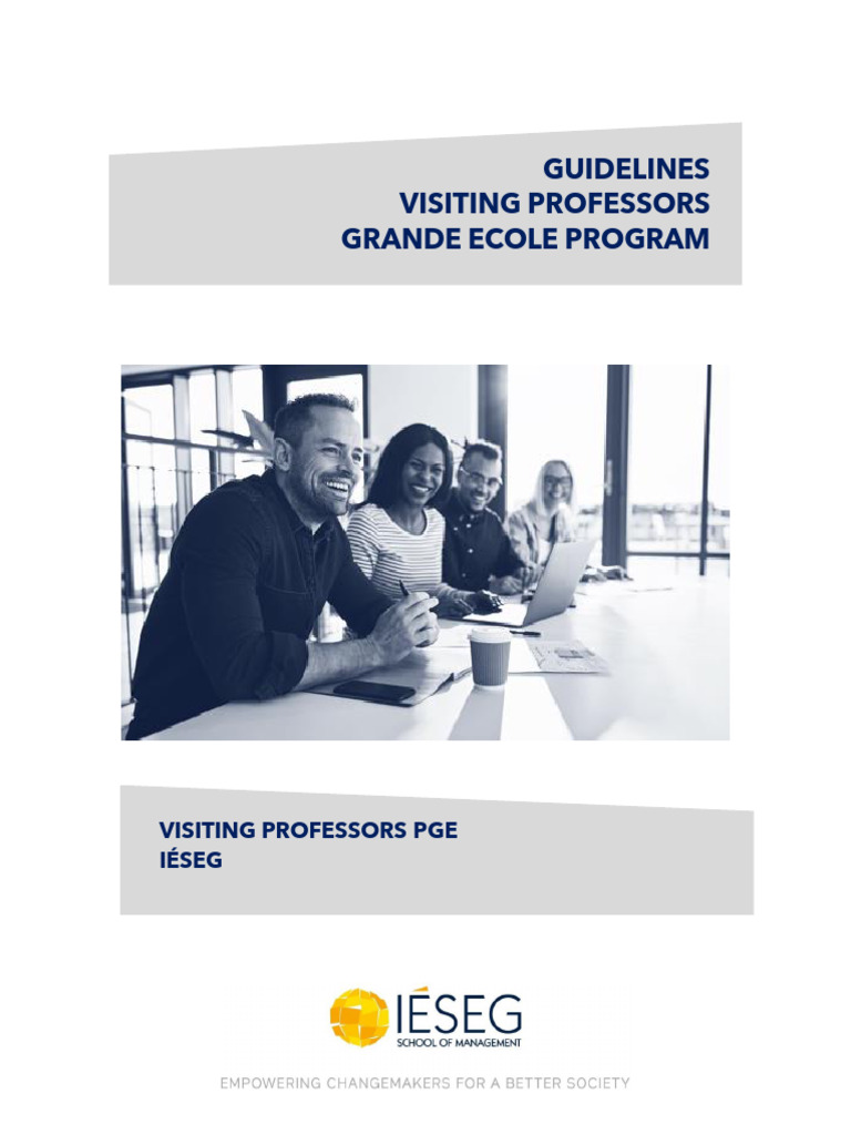 Visiting Professor Guide PGE | PDF