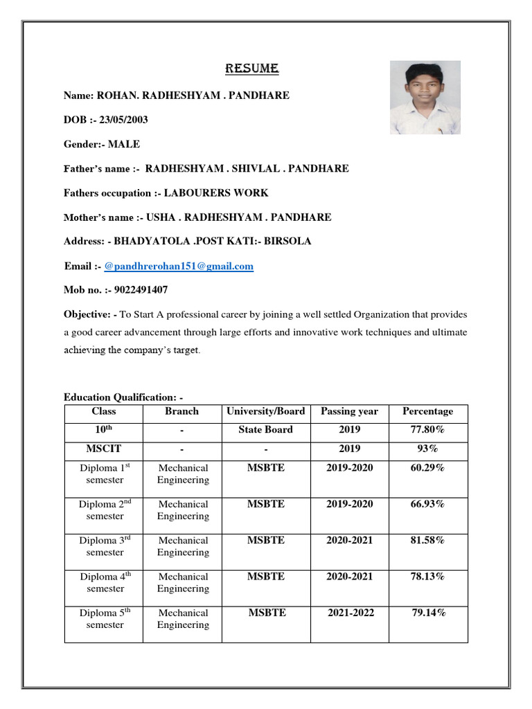 Rohan Pandhare Resume-1 | PDF