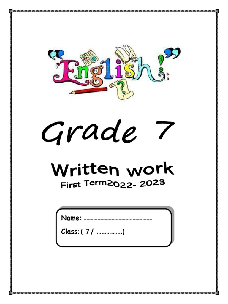 Grade 7 First Term | PDF | Ellipsis Grade 7 First Term | PDF | Ellipsis
