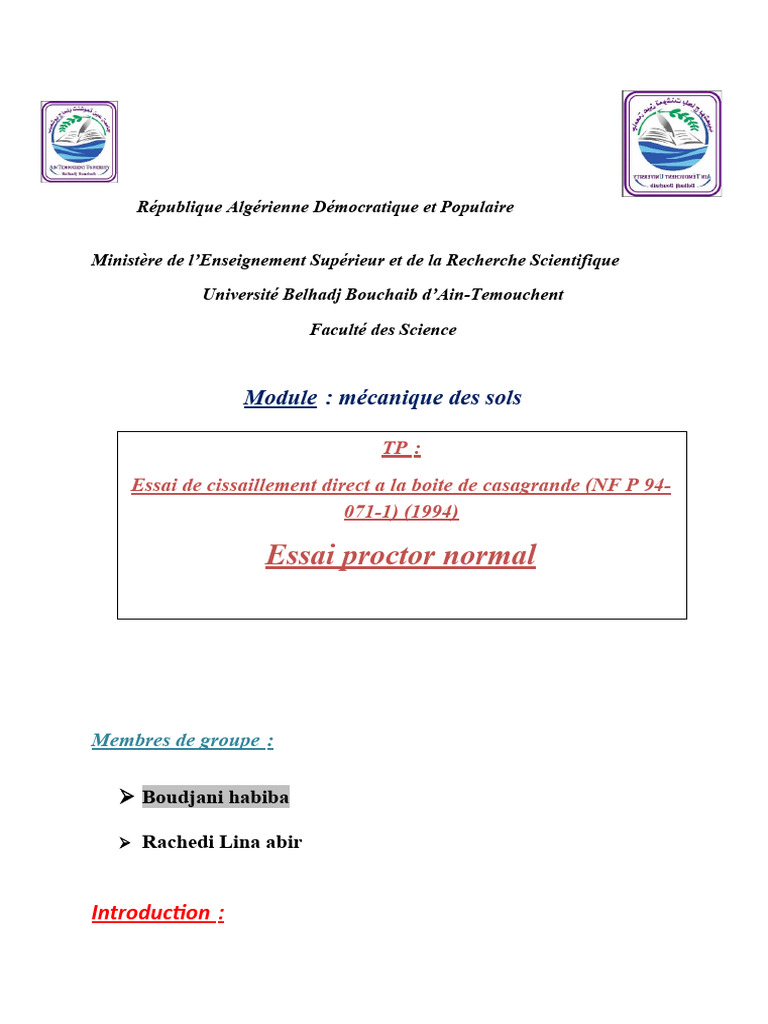 TP Mds Cisaillement | PDF