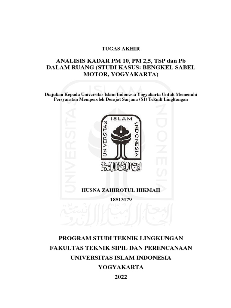ANALISIS KADAR PM 10, PM 2,5, TSP Dan PB | PDF