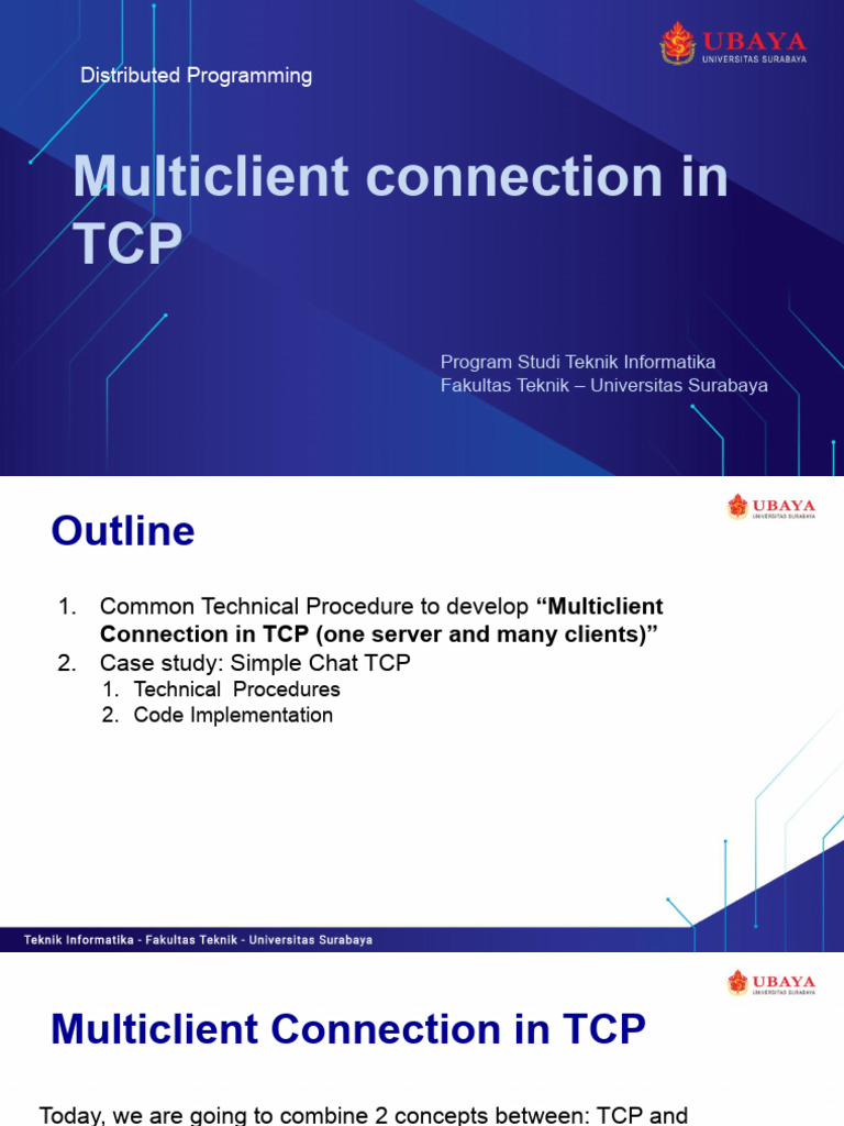 TCP Multi Connection | PDF | Java (Programming Language) | Transmission Control Protocol