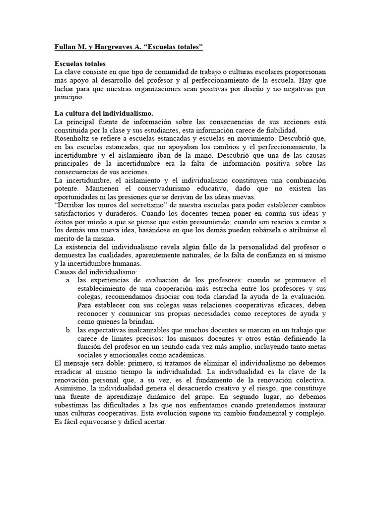 Fullan M | PDF | Liderazgo | Enseñando