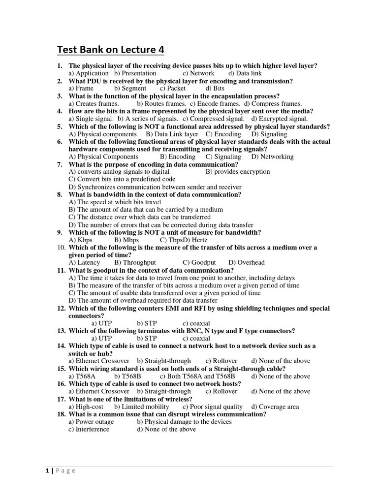 ch4 Ques | PDF | Computer Network | Code