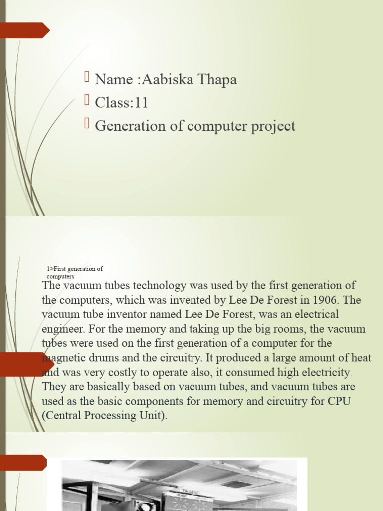 Computer First Project | PDF | Computer Memory | Integrated Circuit