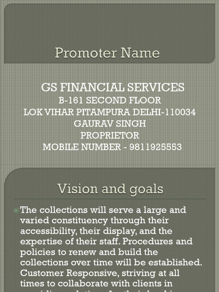 Profile GS Financial | PDF