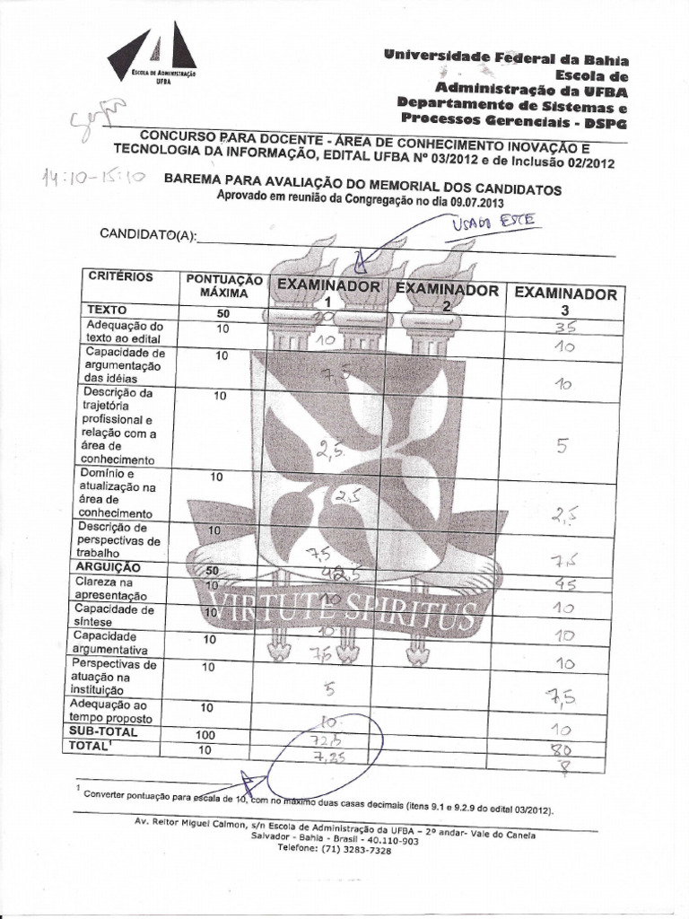 Notas Sérgio Fialho - Concurso DSPG | PDF