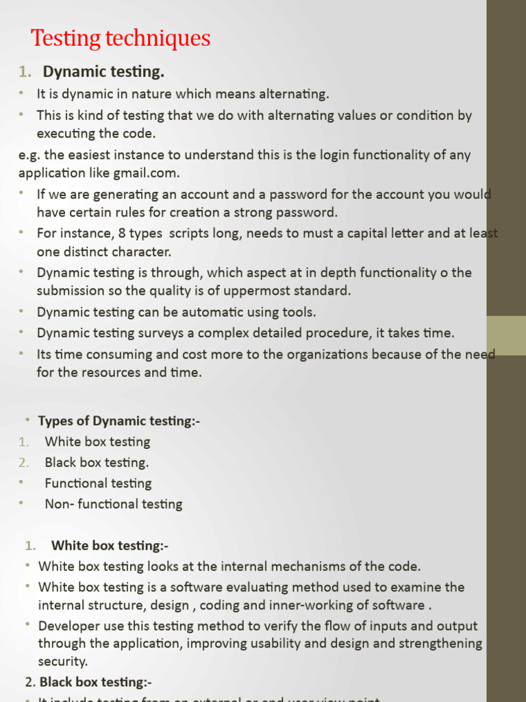 UT-2 Testing Techniques | PDF