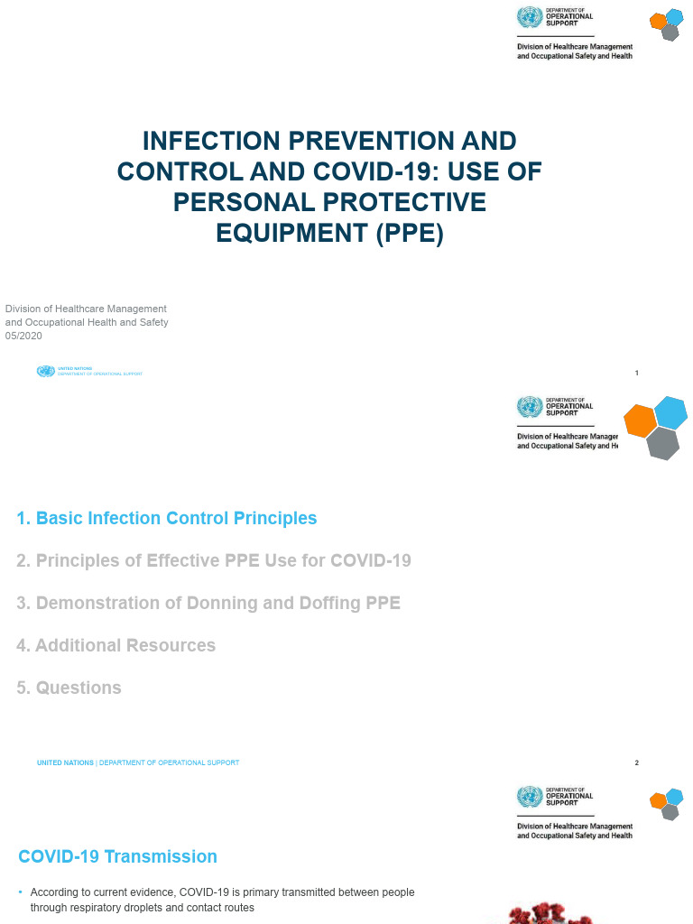 COVID-19 PPE Training Presentation - Without Video - 6 May | PDF ...