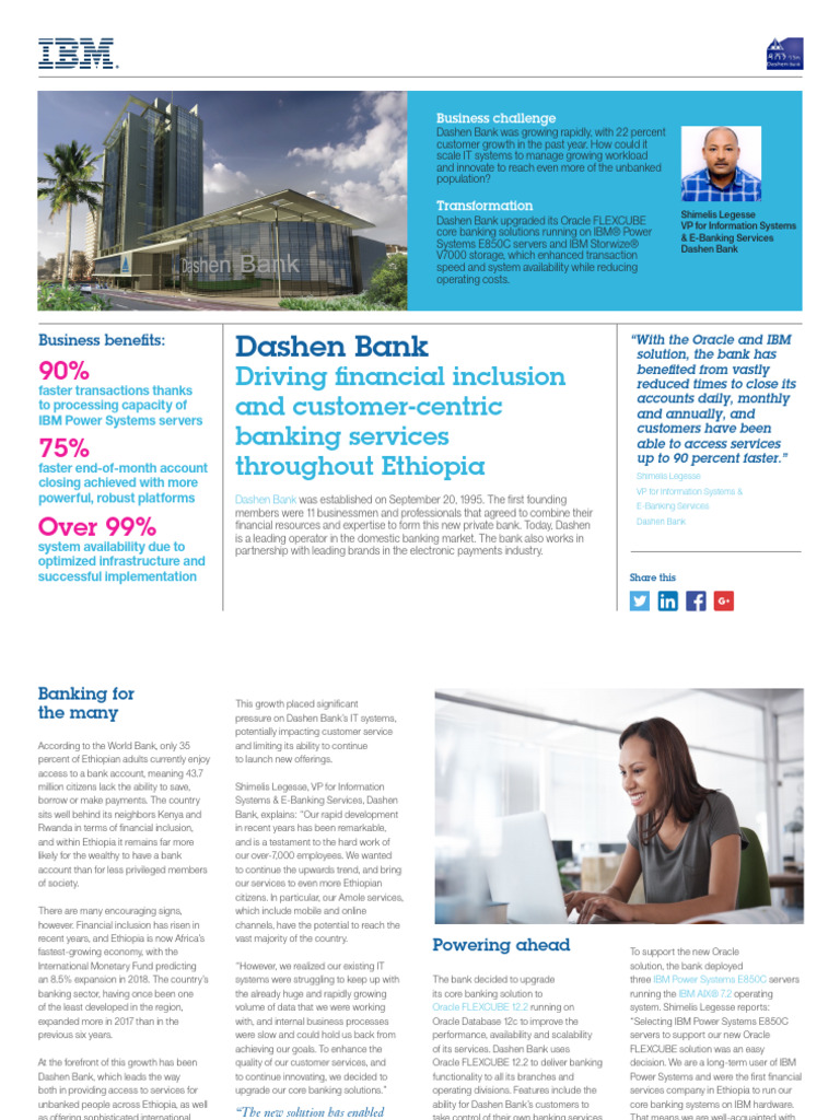 Dashen Bank | PDF | Banks | Online Banking