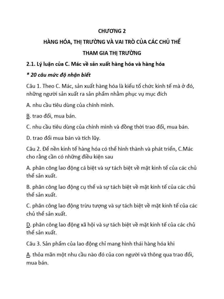 CHƯƠNG 2 KTCT | PDF