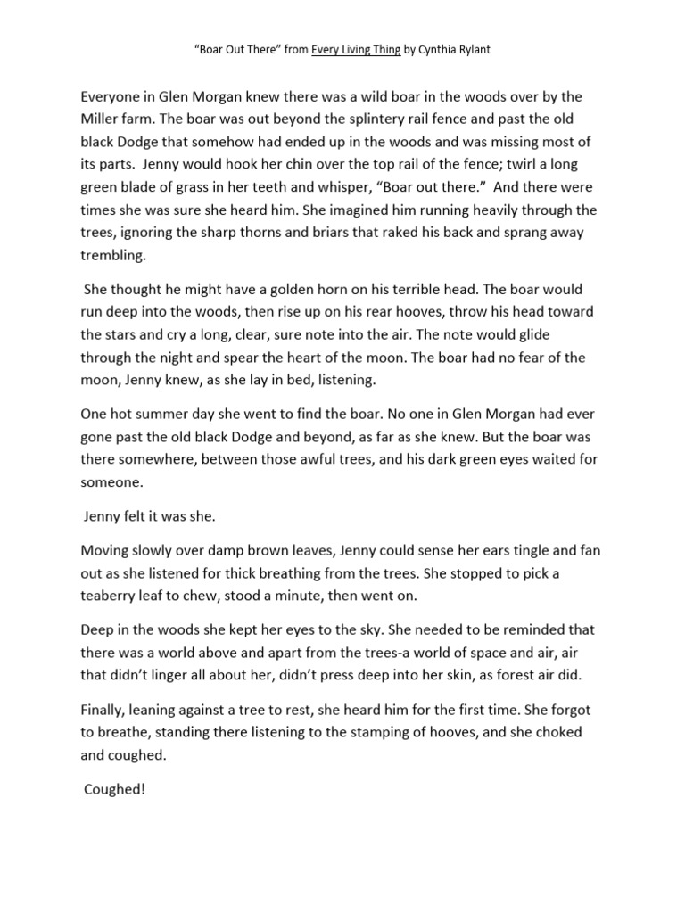 Boar Out There | PDF