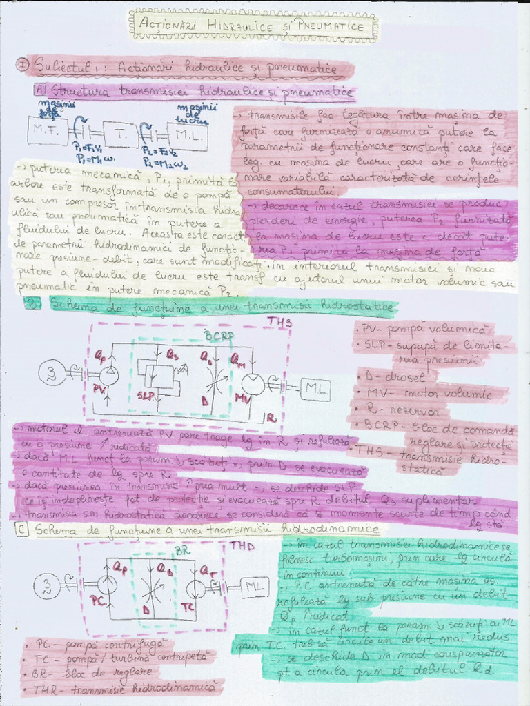 Testu 3 Actionari Hidraulice - Mandrea | PDF