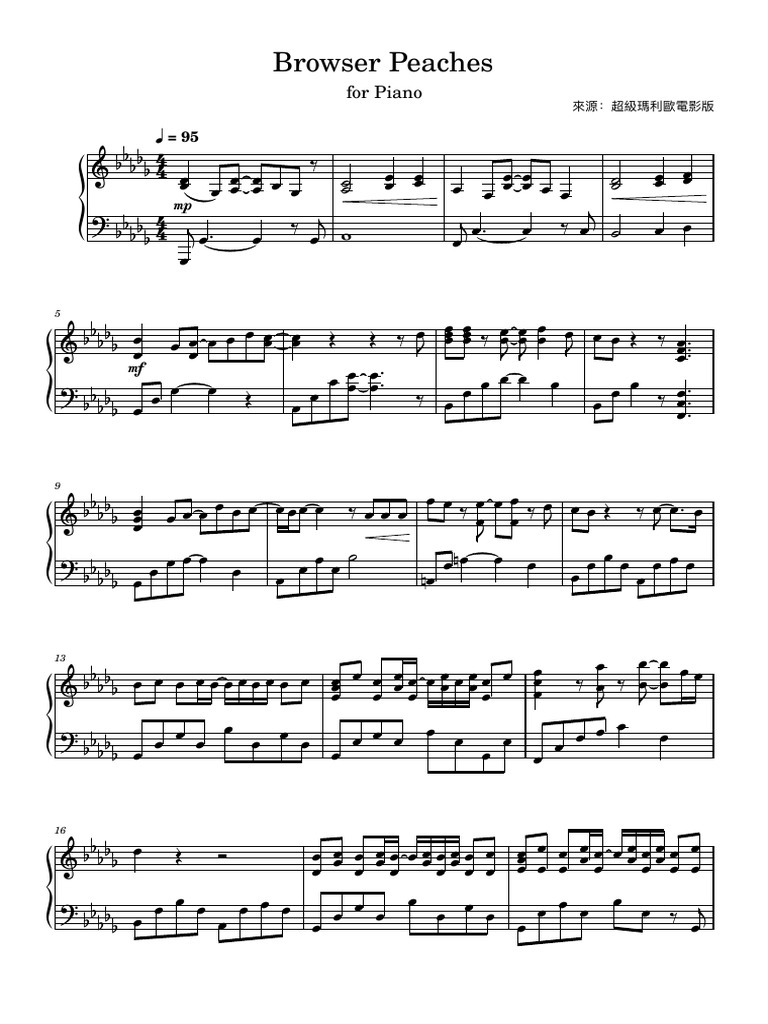 Browser Peaches For Piano | PDF