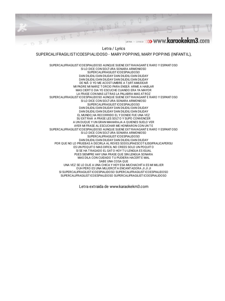 Letra - Lyrics | PDF | Religión y espiritualidad