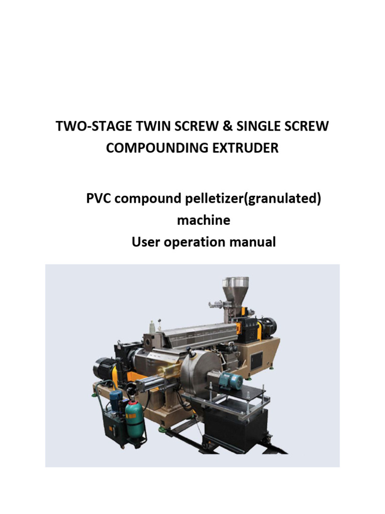 Belayab Machine Manual Last 2 | PDF | Extrusion | Polyvinyl Chloride