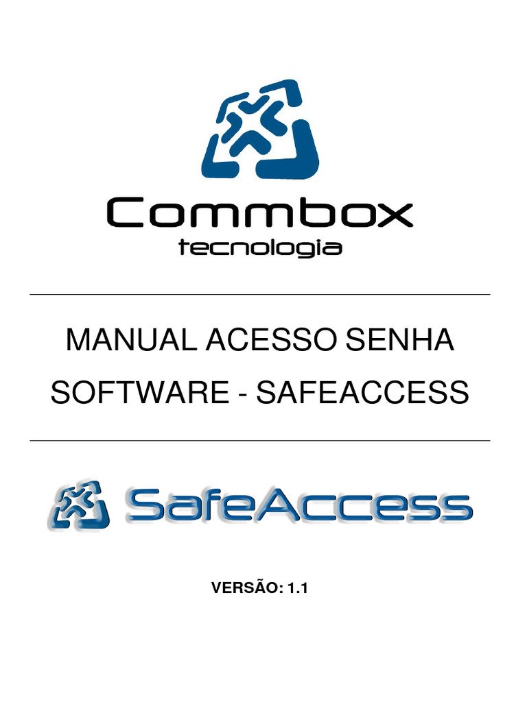 SafeAccess - Manual Acesso Senha 1.1 | PDF | Senha | Teclado de computador