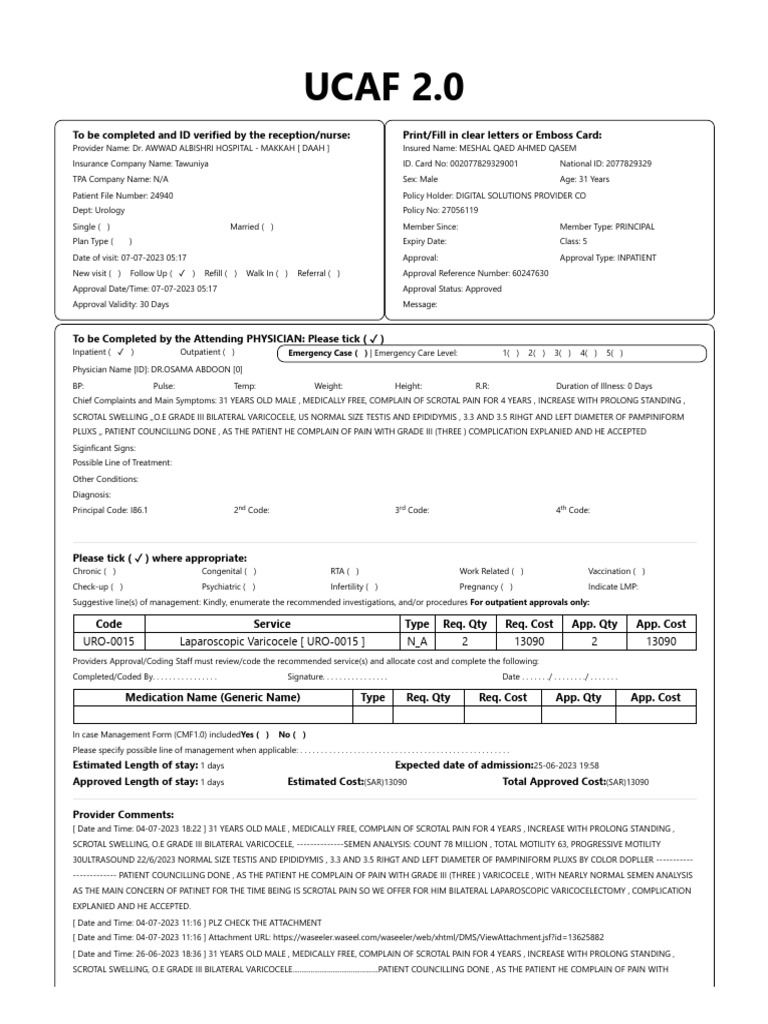 Printable Version - Approval Reference No - 60247630 | PDF | Patient ...