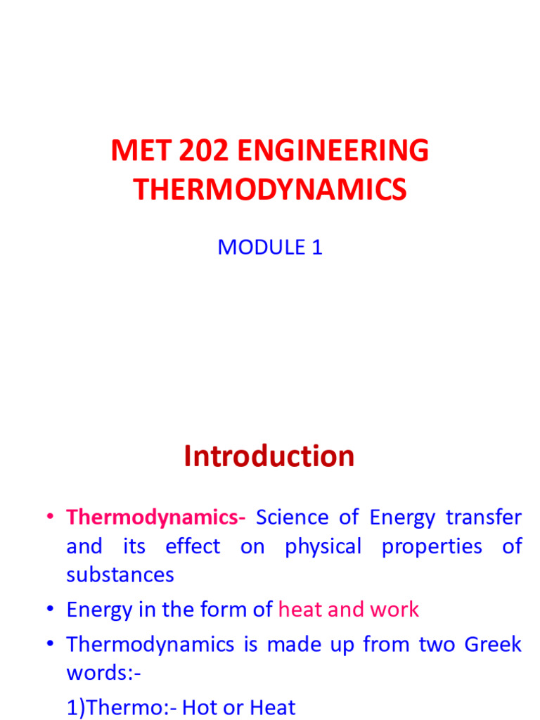 Module 1 | PDF | Temperature | Thermodynamics