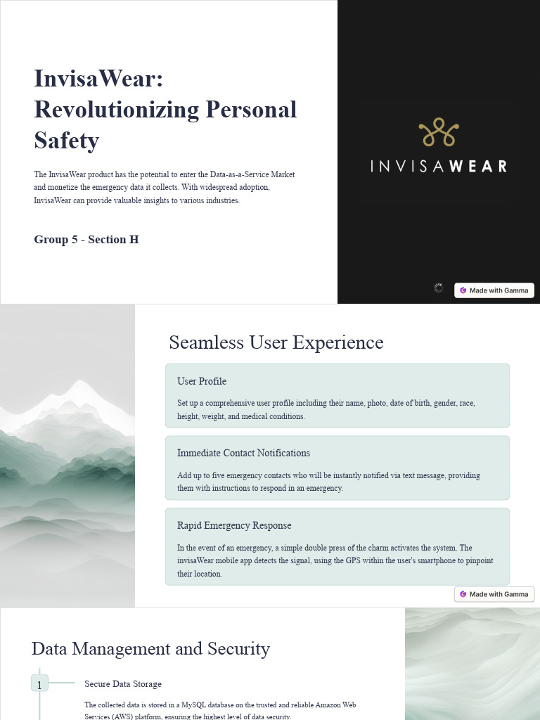InvisaWear: Innovating Personal Safety Solutions | PDF | Data ...