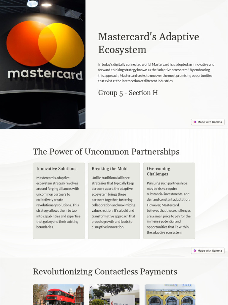 Mastercards-Adaptive-Ecosystem Case 3 Group 5 | PDF | Master Card ...