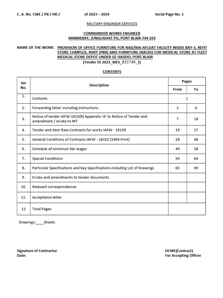 Tender | PDF