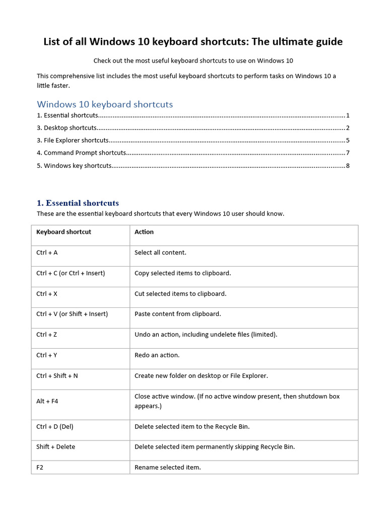 Win Key | PDF | Computer Keyboard | Keyboard Shortcut