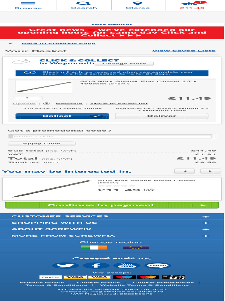 Welcome To Screwfix Screwfix Website | PDF