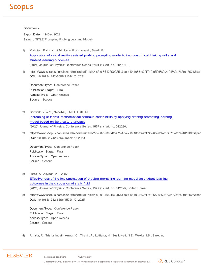 Scopusresults | PDF | Open Access | Elsevier