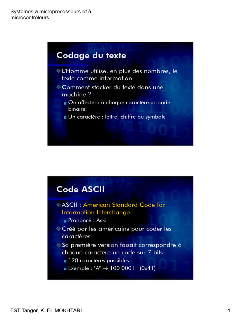 Codage ASCII et Unicode en informatique | PDF | ASCII | Codage des ...