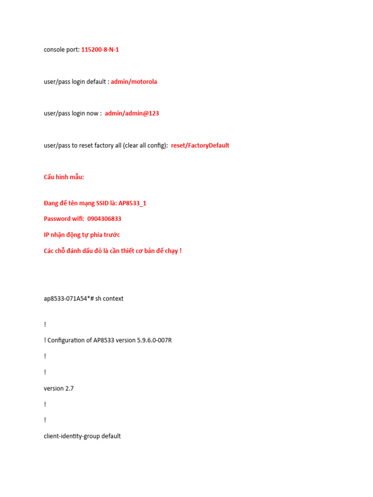 Motorola Wifi Config | Download Free PDF | Networking Standards ...
