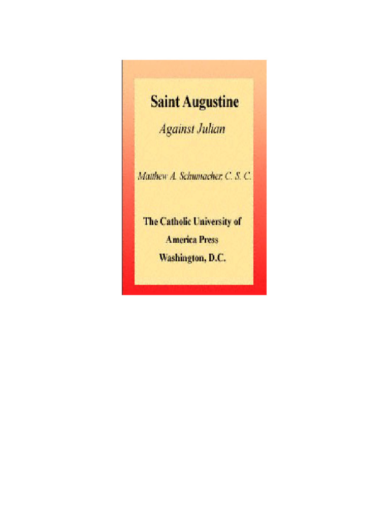 Santo Agostinho de Hipona - Contra Juliano | PDF | Augustine Of Hippo | Original Sin