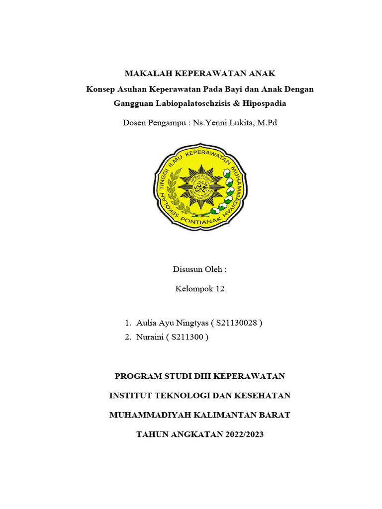 Kep Anak Kelompok 12 | PDF | Pengembangan Diri | Kesehatan Holistik