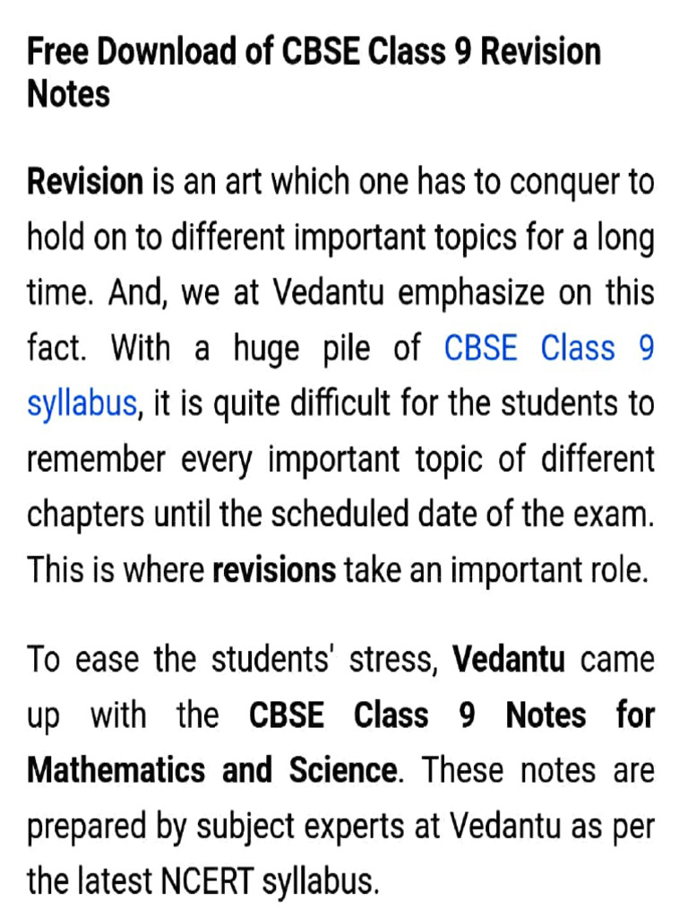 Science Class Notes | PDF