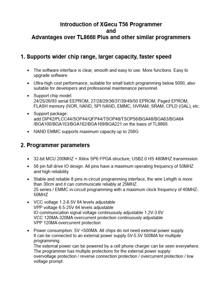 XGecu T56 - Introduction | PDF