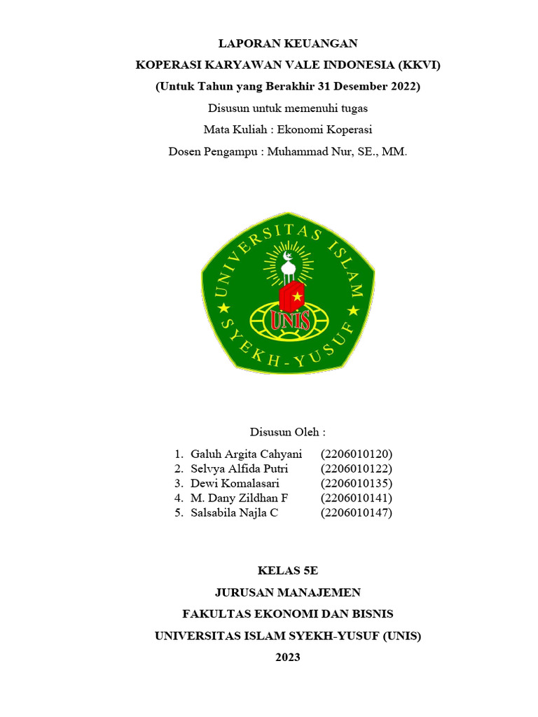 Laporan Keuangan KKVI 2022 | PDF | Pengelolaan Keuangan & Uang