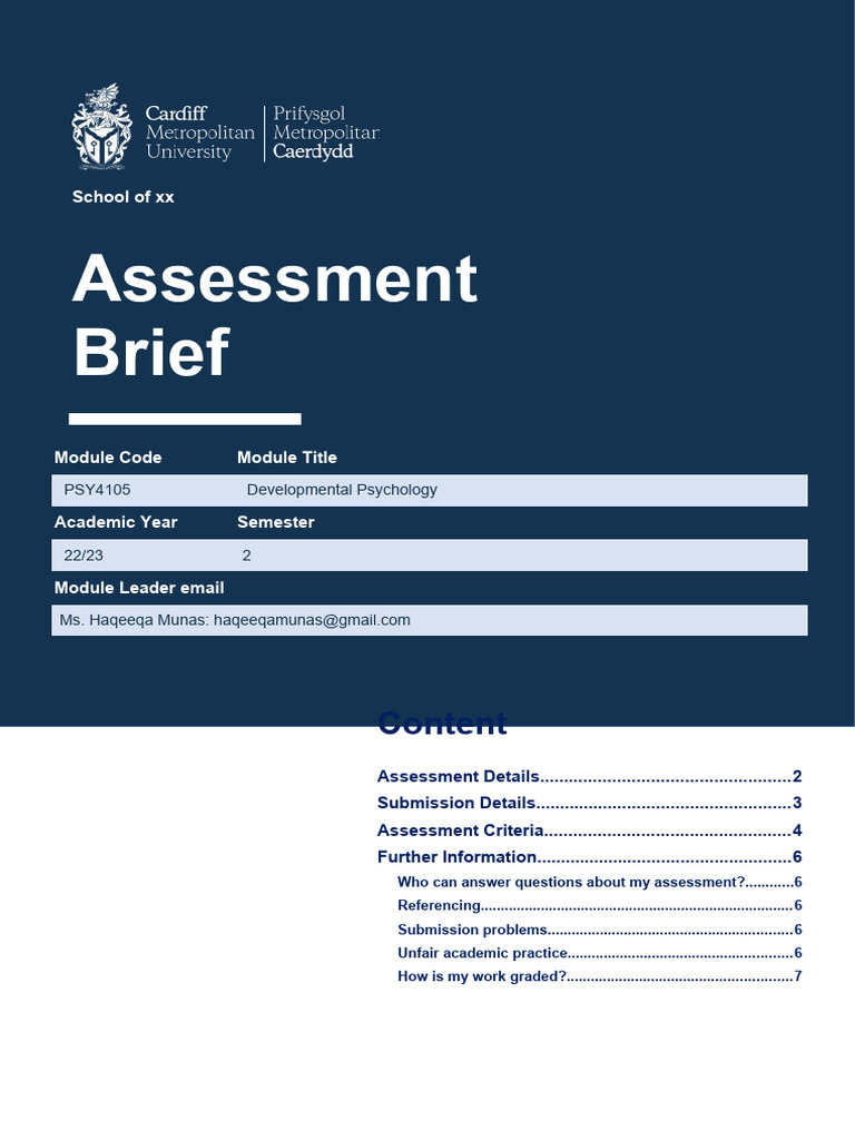 PSY4105 - WRIT - 2 Assignment Brief | PDF | Knowledge | Psychology